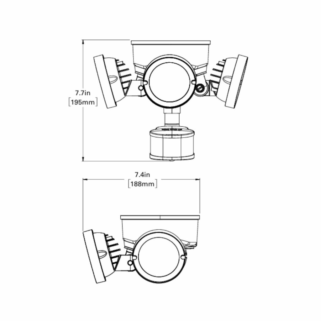 Reflector Triple De Exterior - LED Integrado - 3x9W - Luz Neutra- Con ...