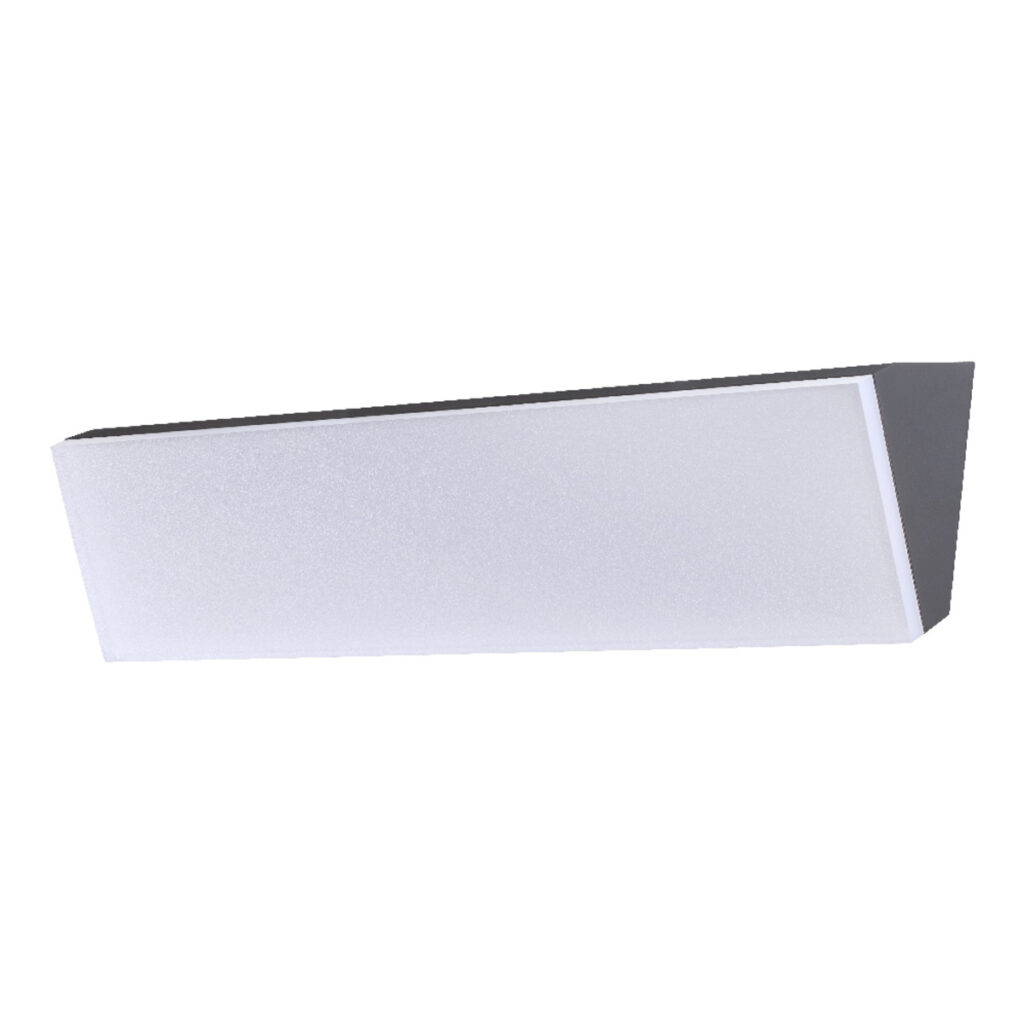 Lámpara De Pared Exterior - LED Integrado - 42W - Luz Cálida - Acabado Gris